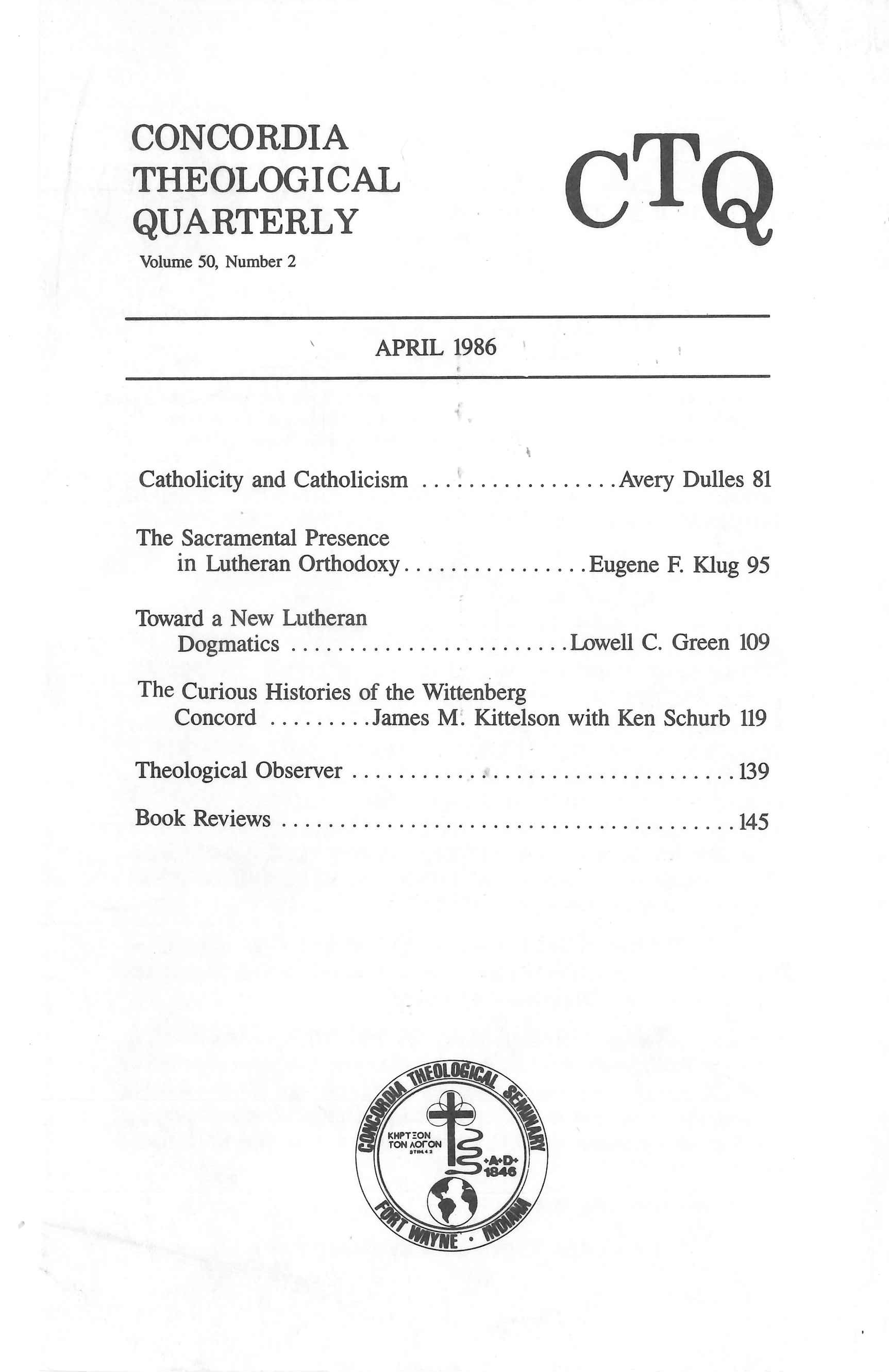 Rev. Dr. Dean O. Wenthe (1944-) - Concordia Theological Seminary's ...